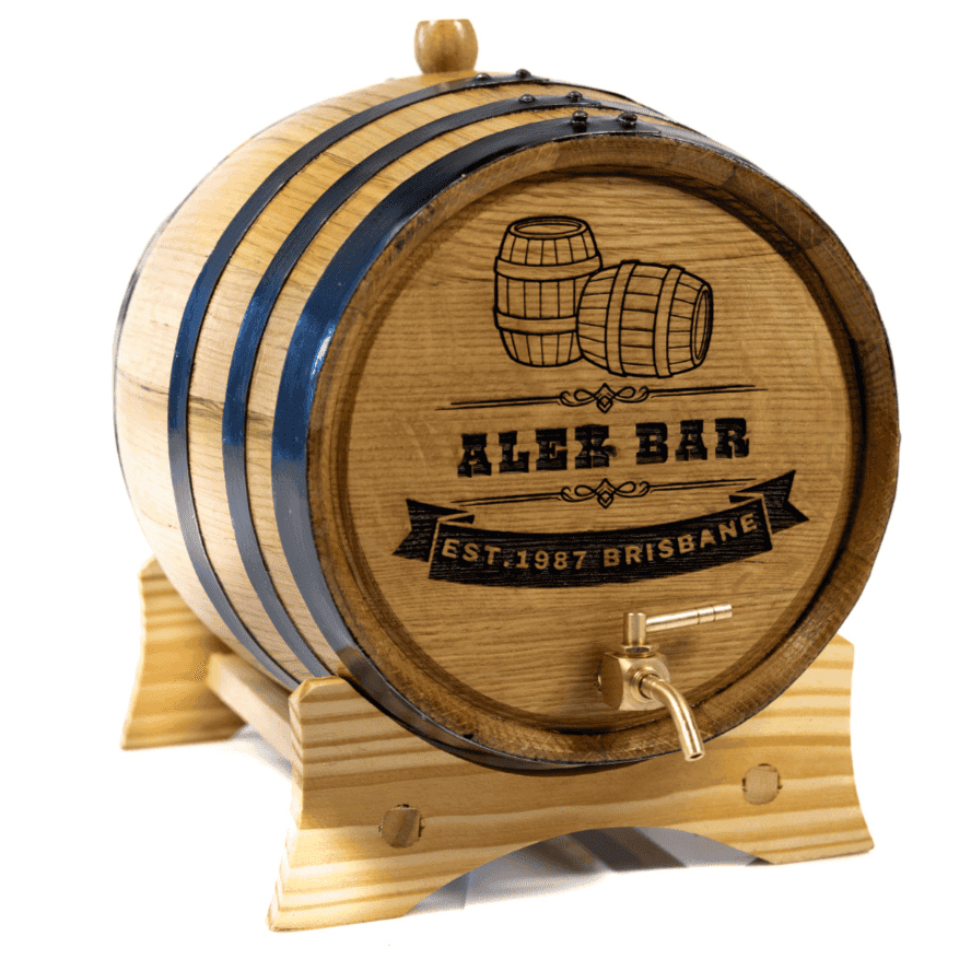 Personalized American Oak Barrel for Aging Whiskey, Wine & Beer
