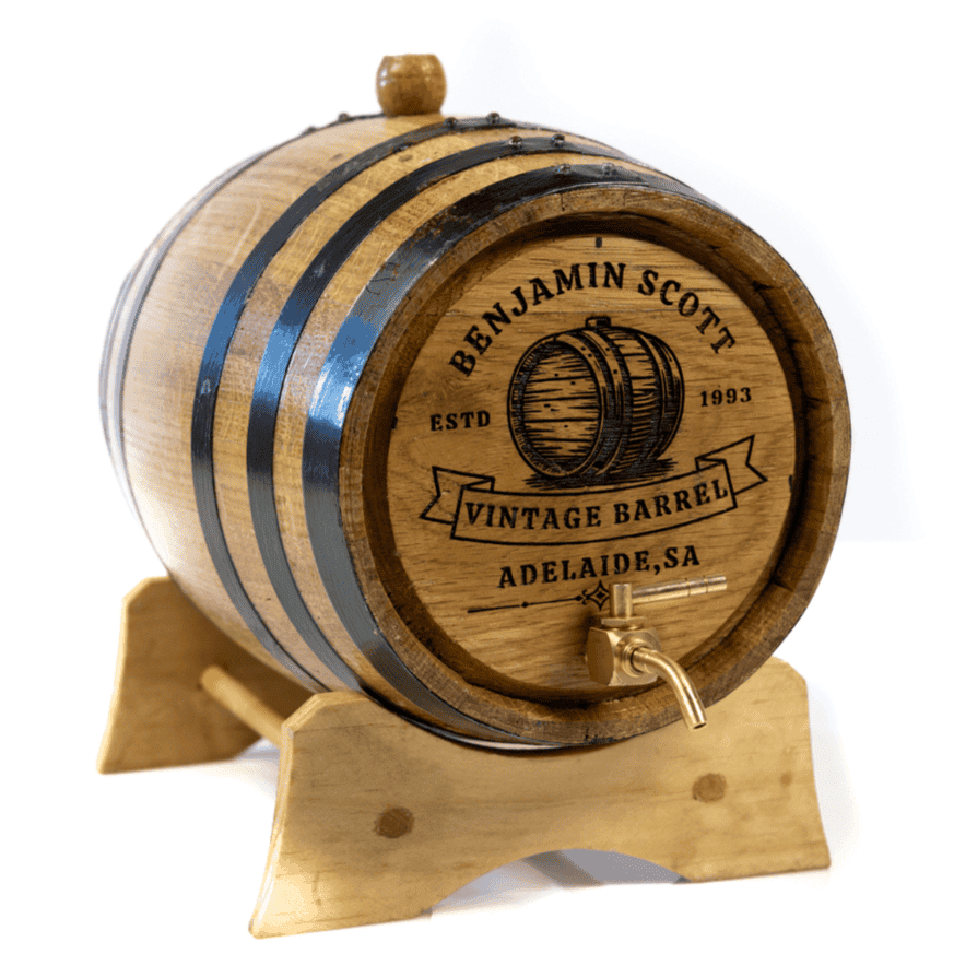 Personalized Vintage American Oak Barrel | Engraving for Weddings
